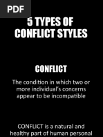 5 Types of Conflict Styles | PDF | Social Psychology | Psychology