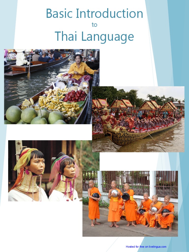 Basic Thai Language Lessons Guide | PDF | Tone (Linguistics) | Thai ...