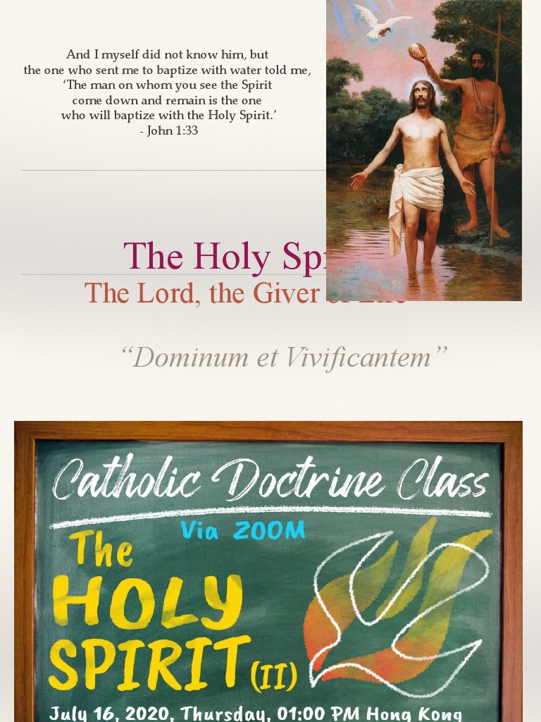 The Holy Spirit: The Lord, The Giver of Life | PDF | Christian Church ...