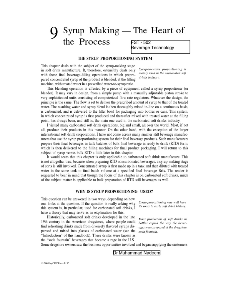 Syrup Making | PDF | Sucrose | Soft Drink