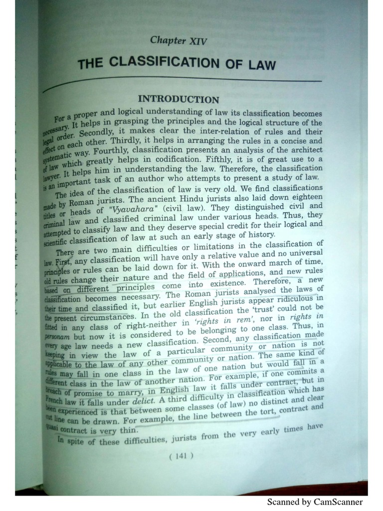 Classification of Law | PDF