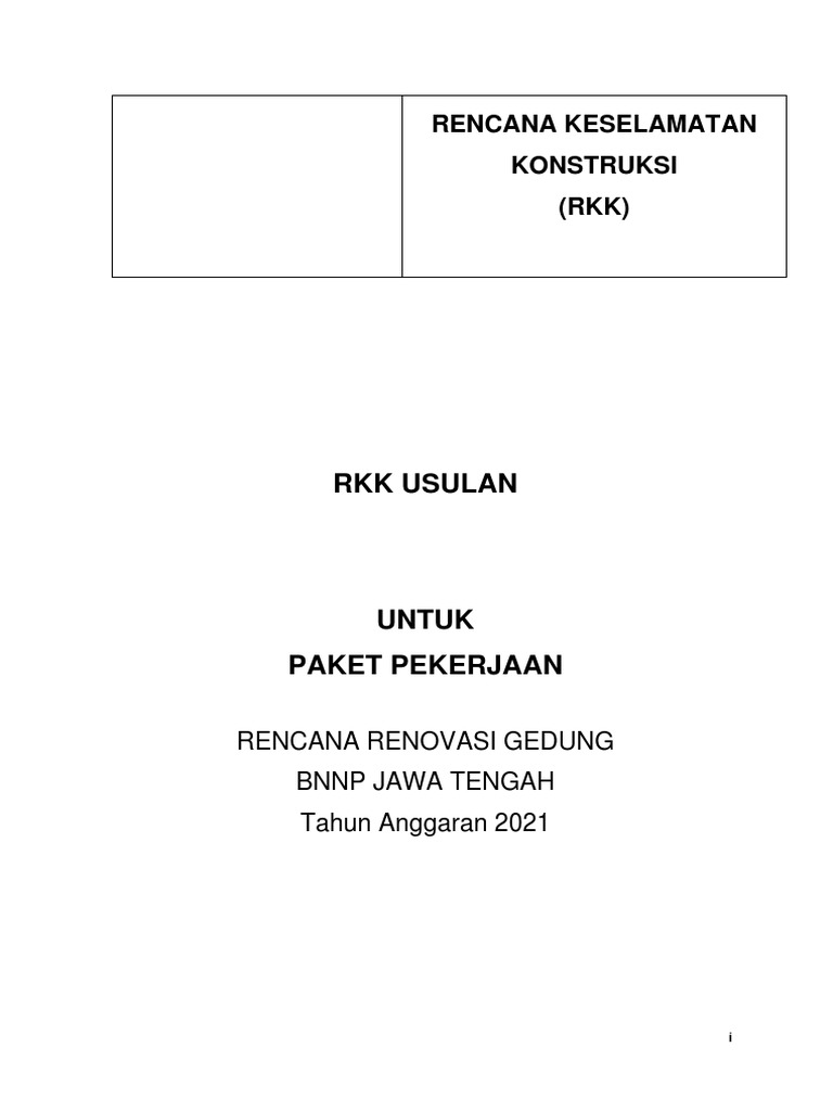 Dokumen RKK BNNP Jateng Fix Mei 21 | PDF