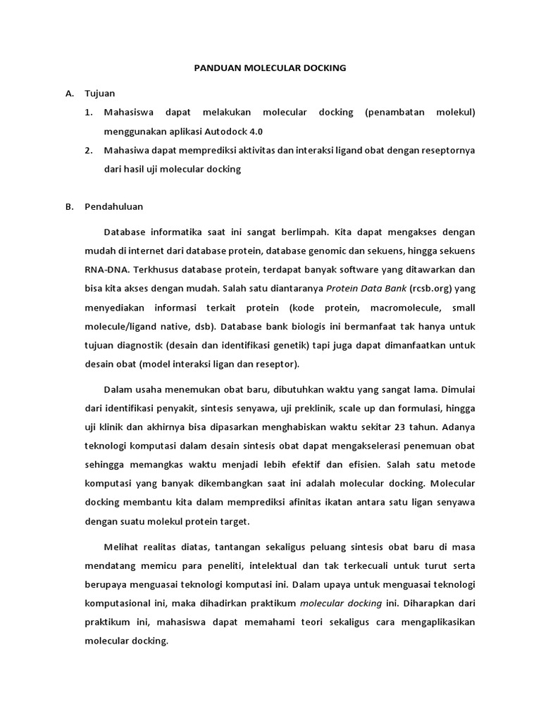 Panduan Molecular Docking Autodock 4 0 Pdf