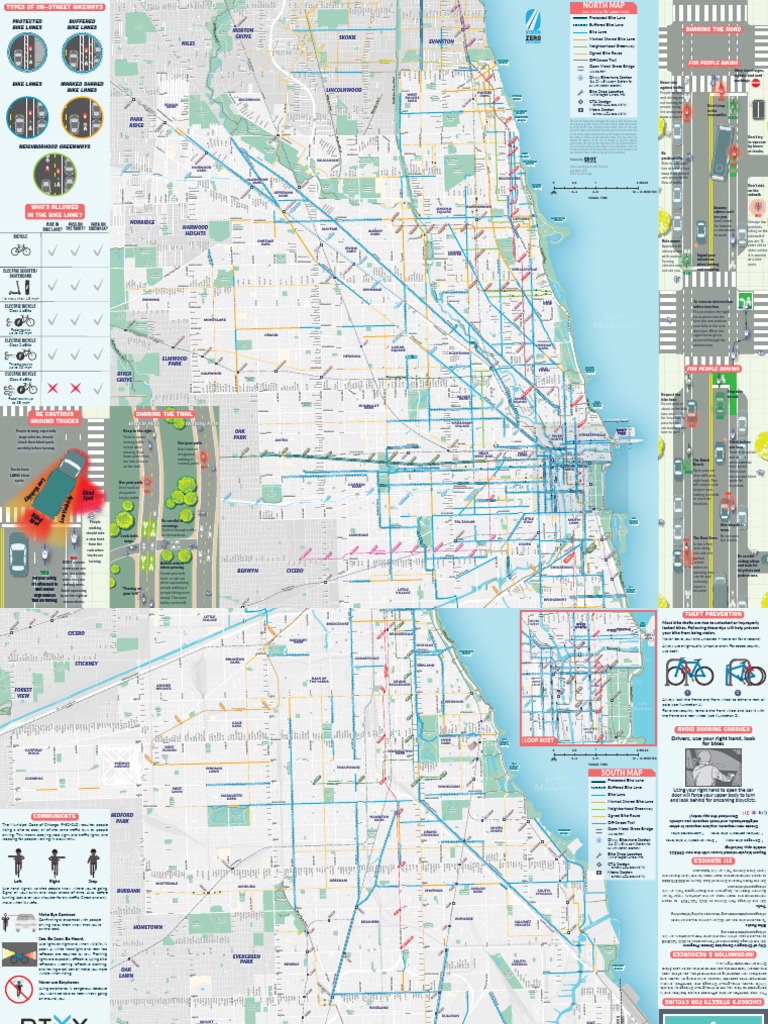 Chicago Bike Lanes Map | Chicagoland Bike Route Map – GTYDB