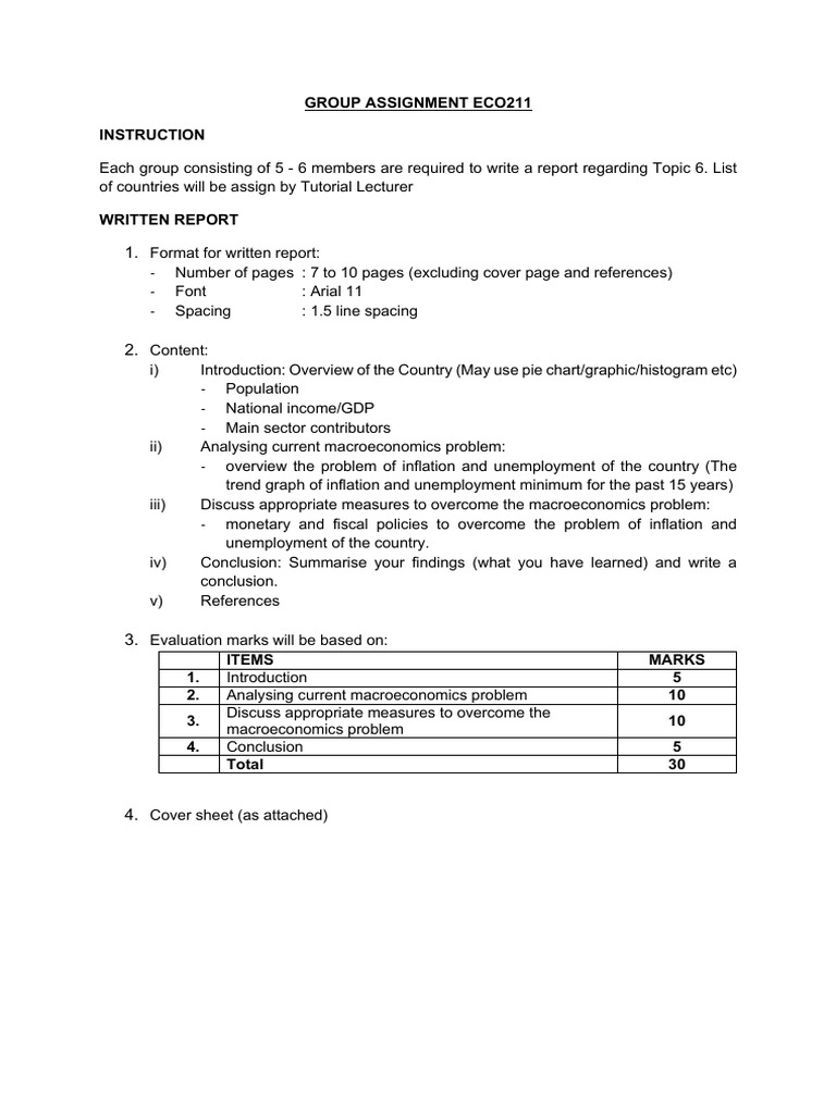 Group Assignment Eco211 - Mac 2021 - Edit | PDF | Macroeconomics | Inflation