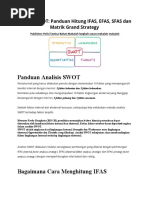 Cara Menghitung IFAS & EFAS Analisis SWOT | PDF