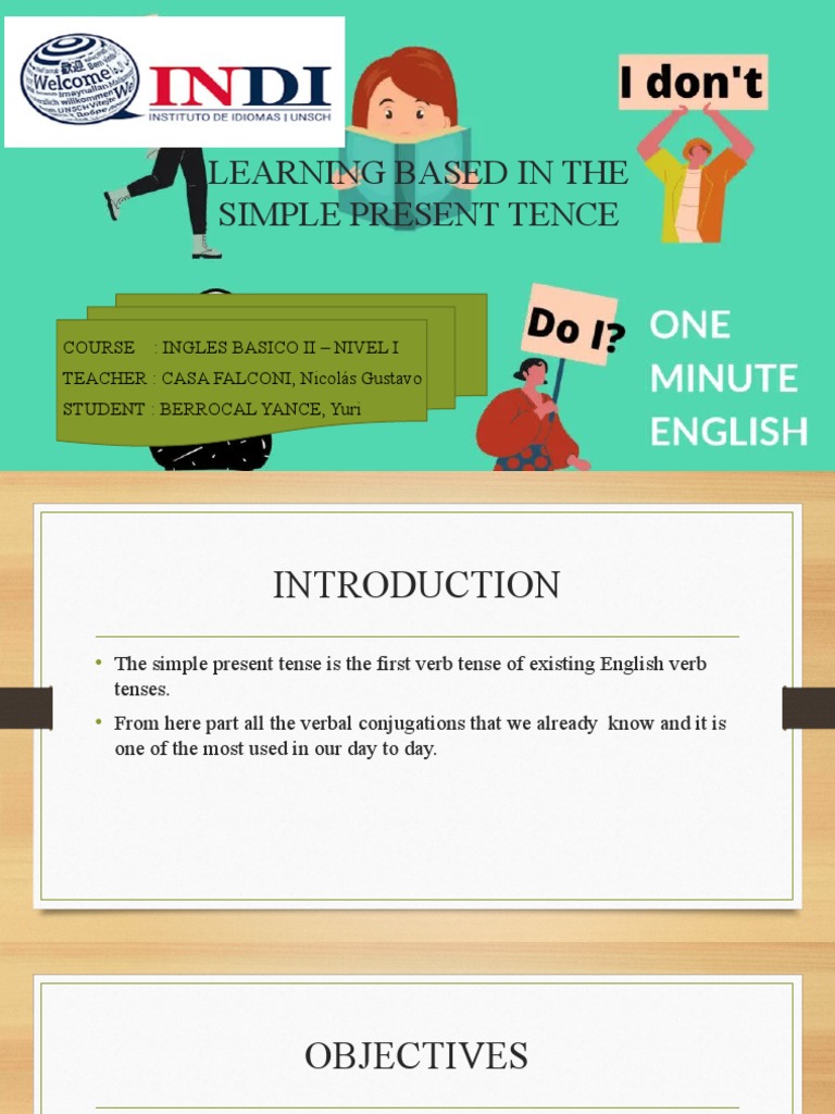 Learning Based Exposition-The Simple Present Tense | PDF | Verb ...