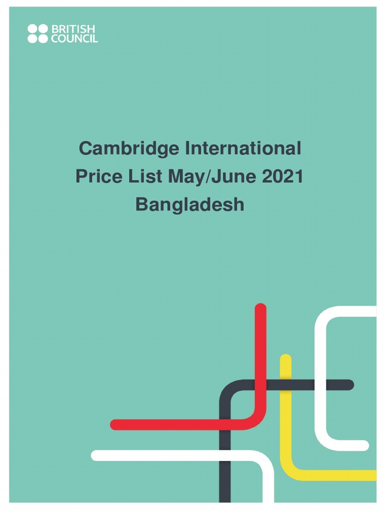 Cambridge International Price List May/June 2021 Bangladesh | PDF ...