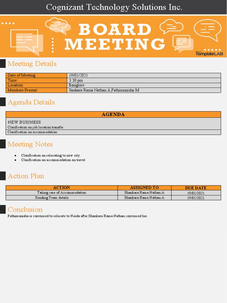 Board Meeting Notes Template | PDF | Advaita | Advaita Vedanta
