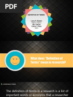 Definition of Terms | PDF