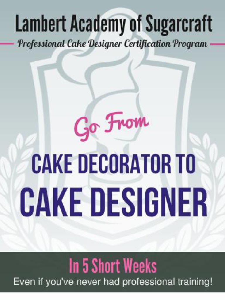 Lambert Academy Professional Cake Designer Certification Program | PDF ...