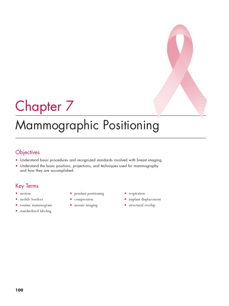 Mammographic Positioning Techniques | PDF | Mammography | Medical ...