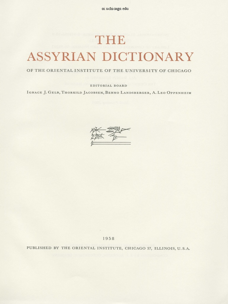 Tha Assyrian Dictionary of Chicago University Volumen 4 | PDF ...