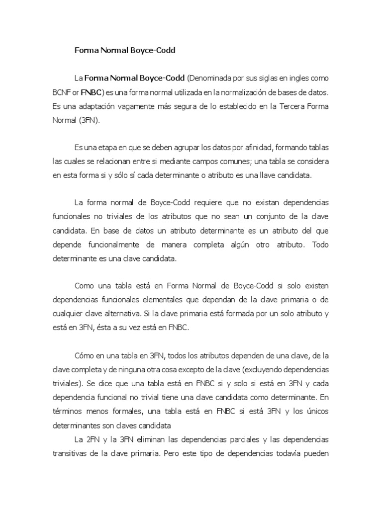 4 Formas de Normalizar Una BD | PDF | Bases de datos | Enseñanza de matemática