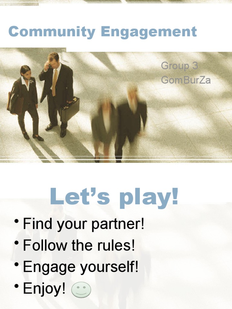 Community Engagement: Group 3 Gomburza | PDF | Community | Leadership