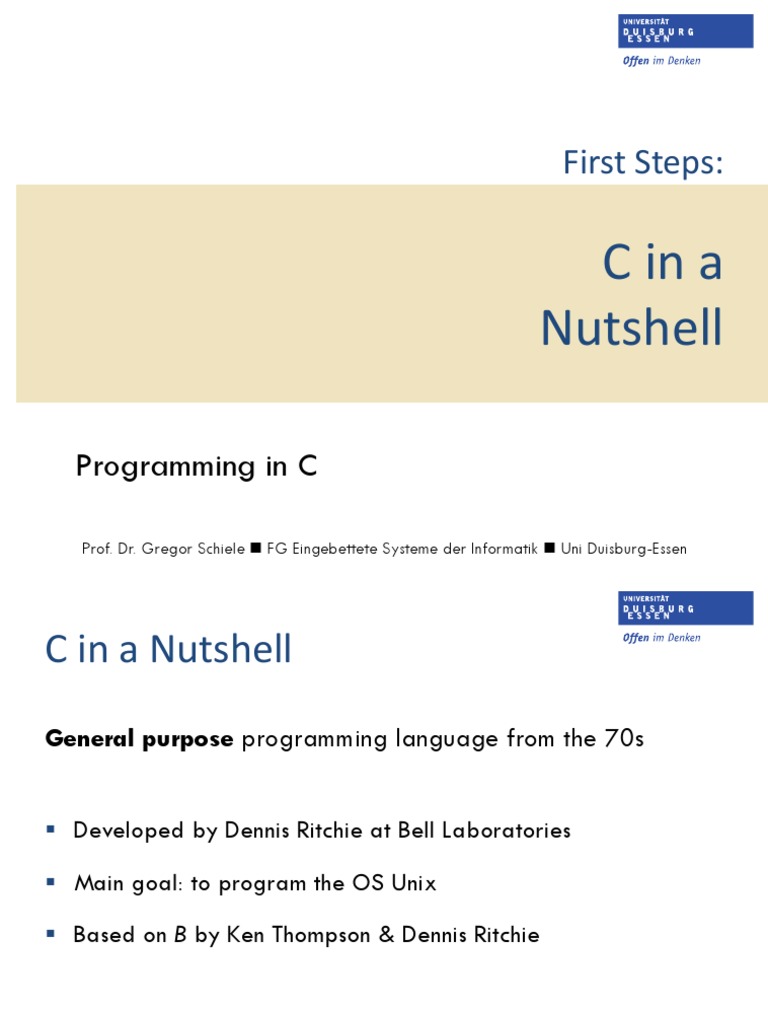 2.1 - C in A Nutshell