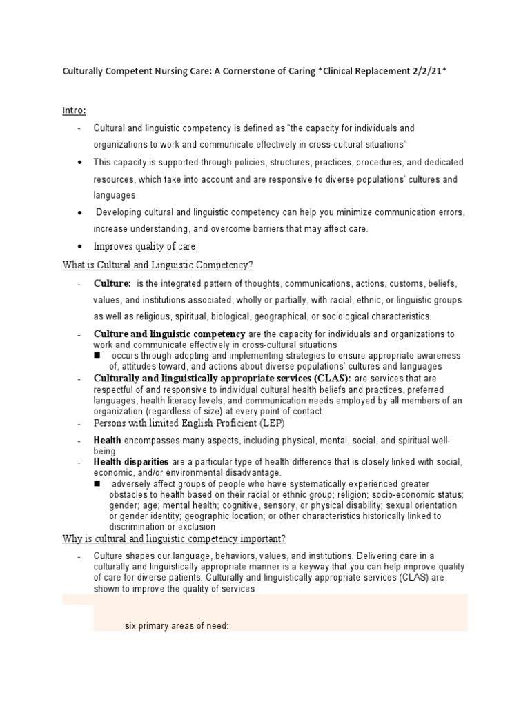 Culturally Competent Nursing Care | PDF | Health Equity | Traditional ...
