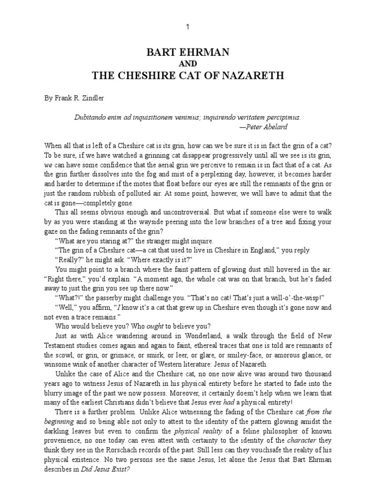 Bart Ehrman Did Jesus Exist Critics1 Pdf Tetragrammaton Names