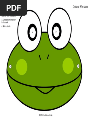 Frog Mask Template