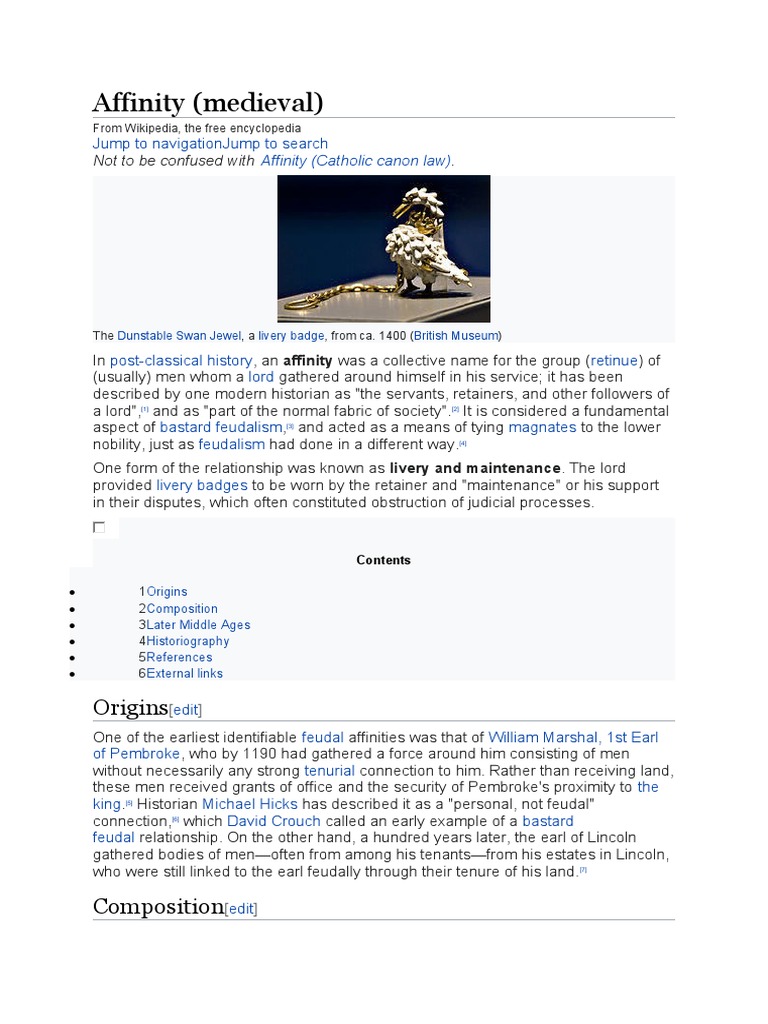 Affinity (Medieval) : Origins | PDF | Middle Ages | Oligarchy