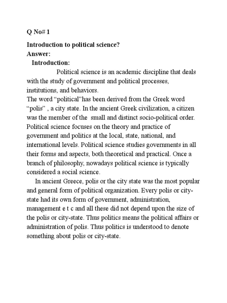 Political Science Notes | PDF | Sovereignty | Minority Group