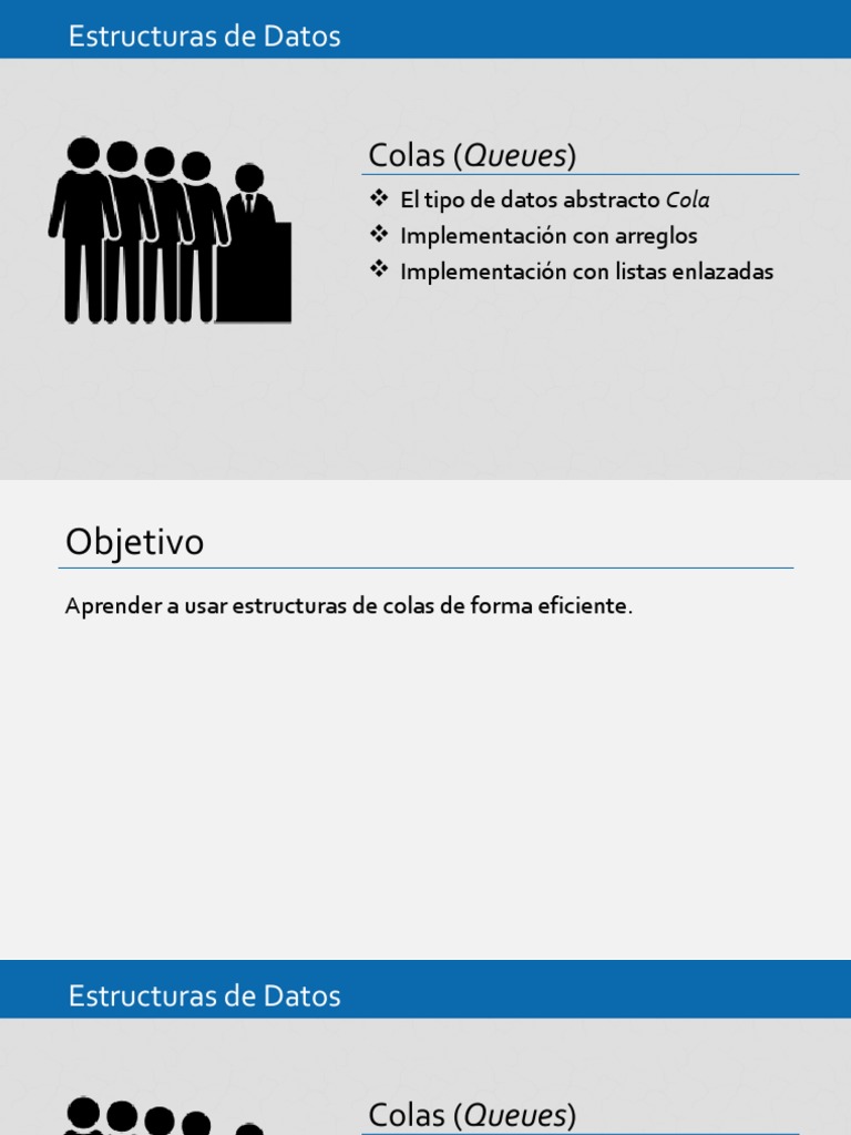 Colas | PDF | Cola (tipo de datos abstractos) | Puntero (Programación ...