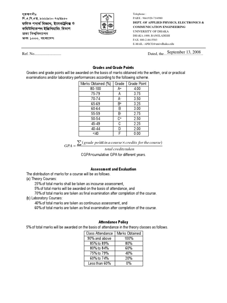 Grading System | PDF | Academic Degree | Bachelor's Degree