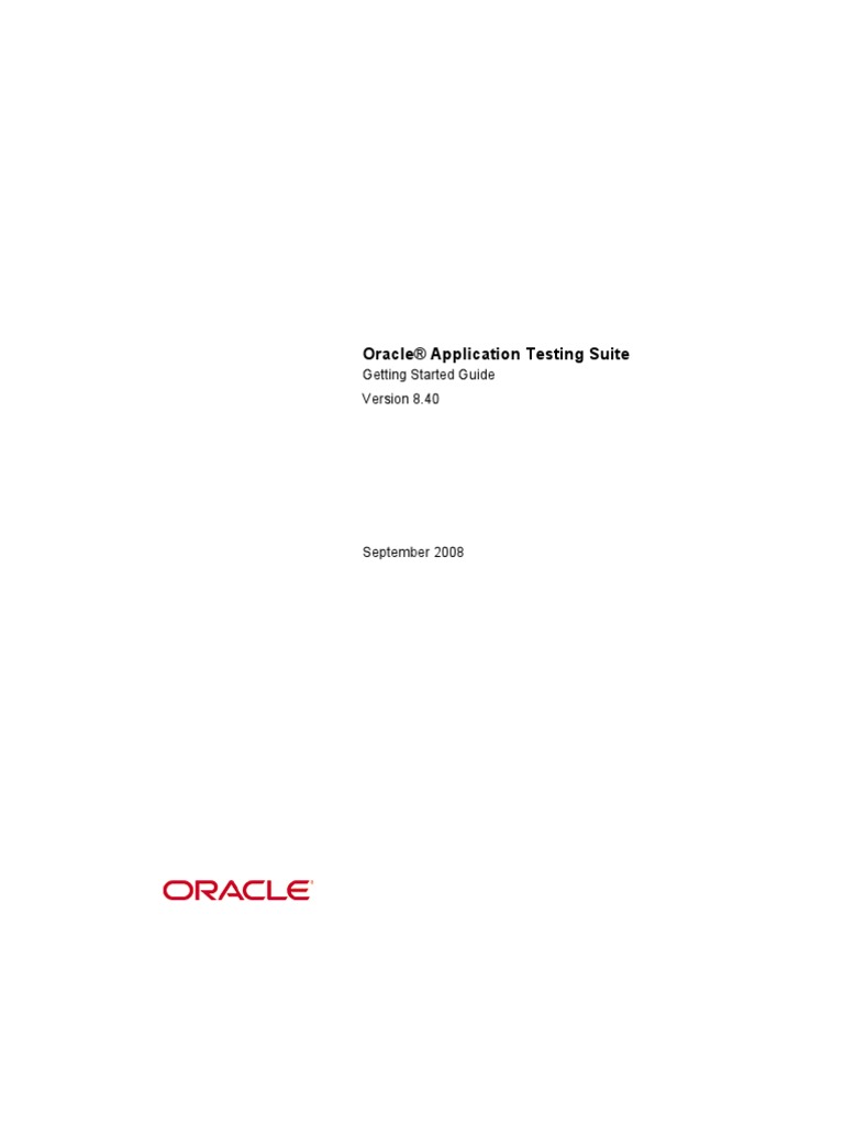 Oracle® Application Testing Suite Getting Started Guide Pdf 0110