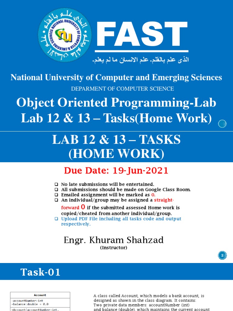 OOP Lab-12 & 13 Task | PDF | Object Oriented Programming | System OOP Lab-12 & 13 Task | PDF | Object Oriented Programming | System