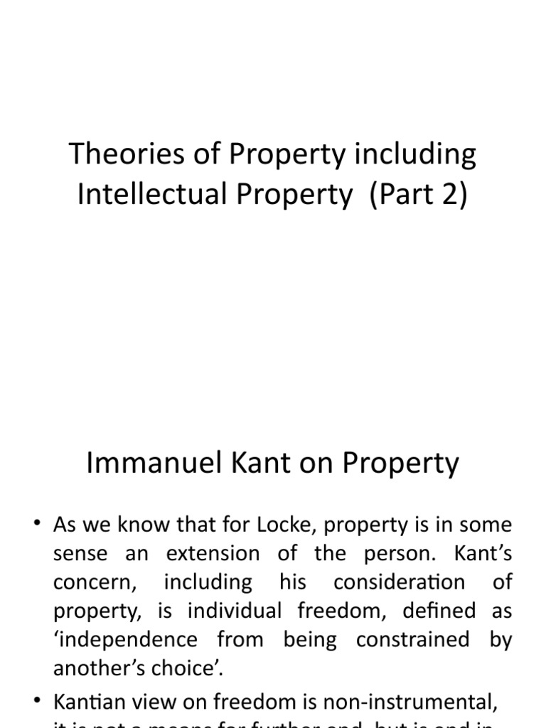 Theories of Property Part 2 | PDF | Eminent Domain | Intellectual Property