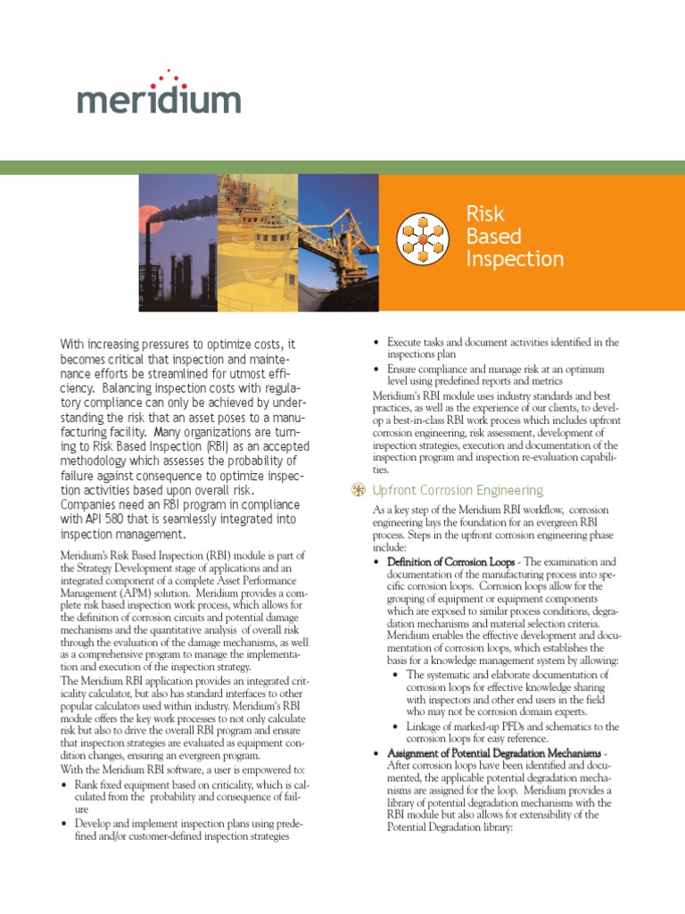 Meridium Risk Based Inspection v3.4 | PDF | Risk Assessment ...