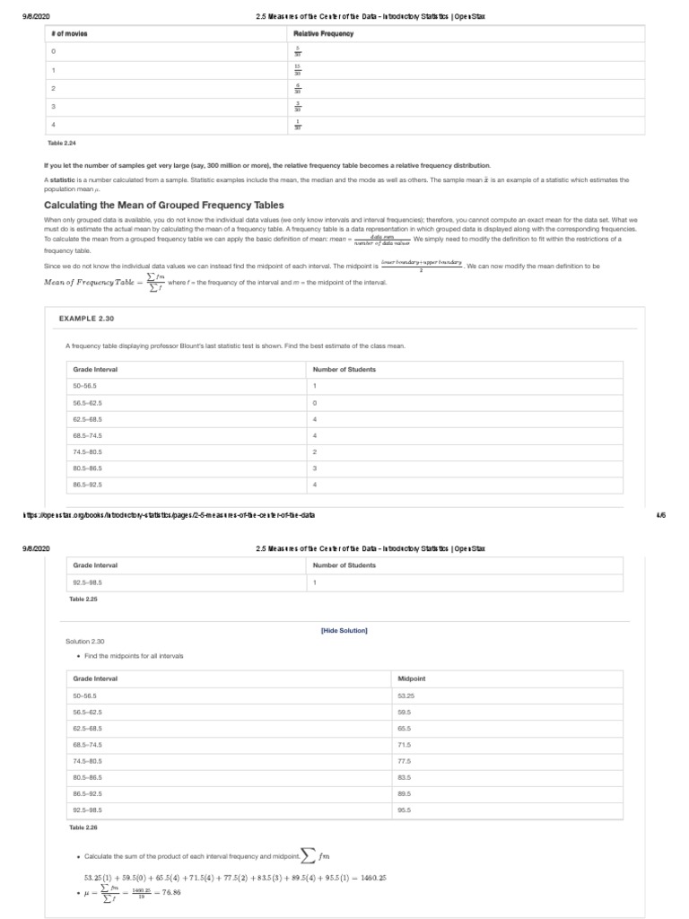 2.5 Measures of The Center of The Data - Introductory Statistics ...