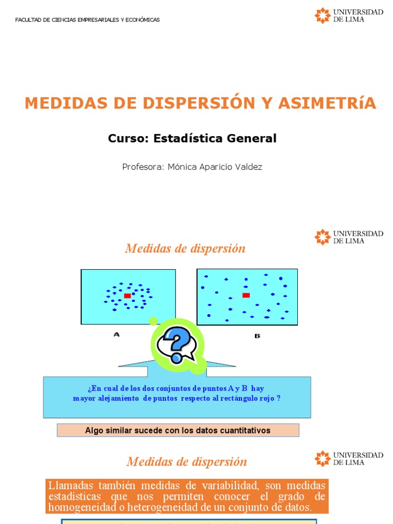 Medidas de Dispersión y Asimetría | PDF | Dispersión estadística | Oblicuidad