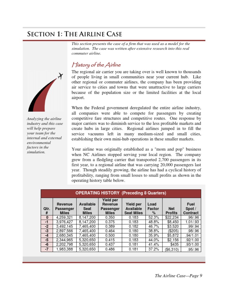 S 1: T A C: History of The Airline | PDF | Airlines | Expense