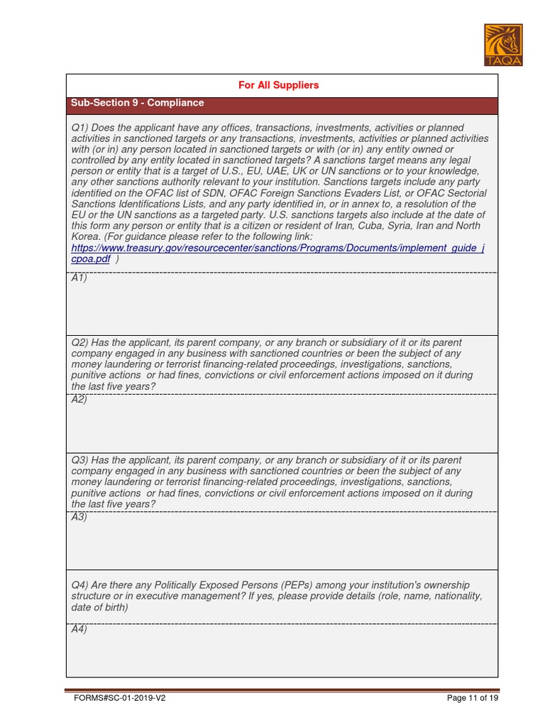 Supplier Registration and Pre-Screening Form-Final | PDF | Office Of ...