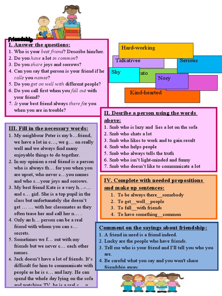 A Guide to Understanding True Friendship Through Descriptions of ...
