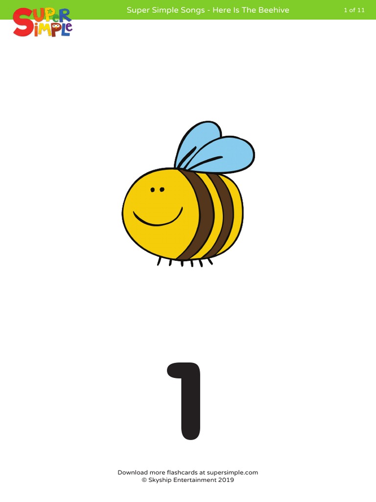 Here Is The Beehive Counting Flashcards | PDF