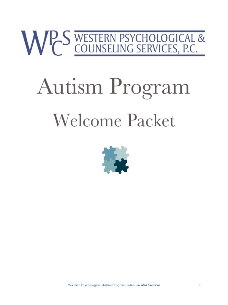 Autism Program: Welcome Packet | PDF | Autism | Privacy
