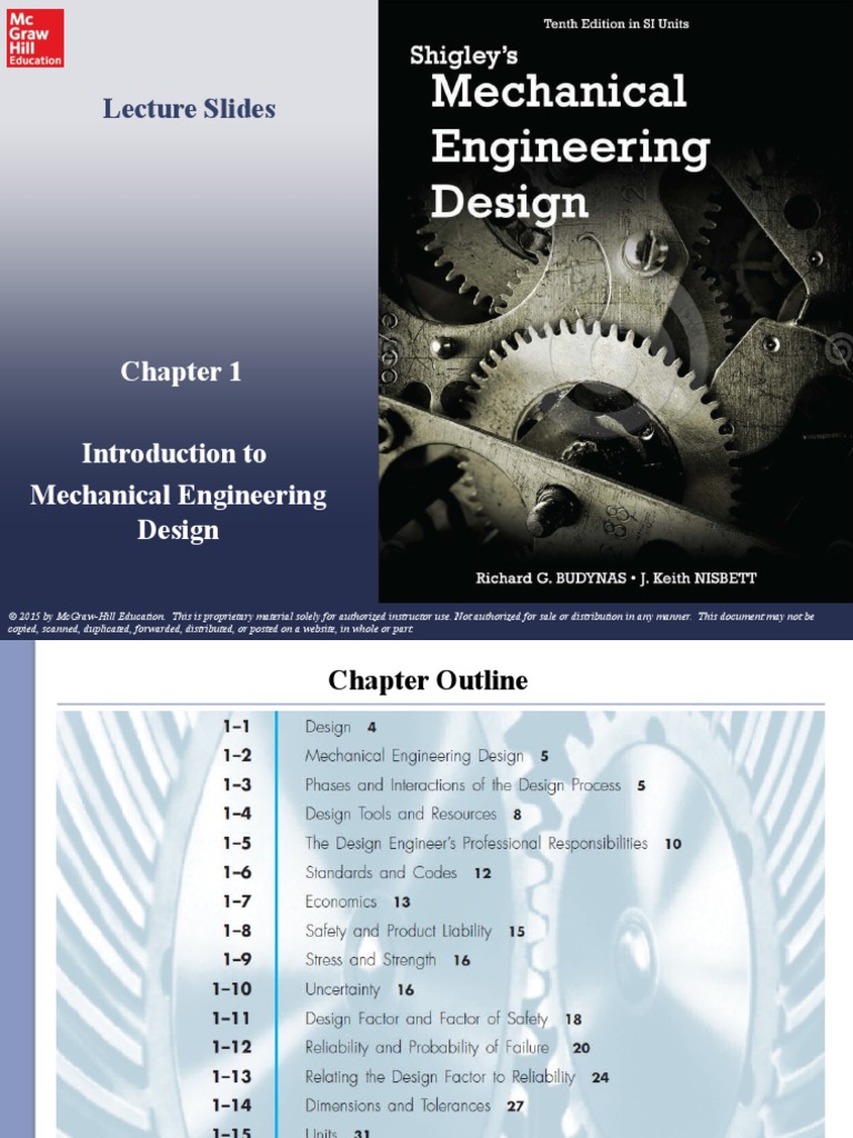 CH - 1 - Introduction To Mechanical Design | PDF | Strength Of ...