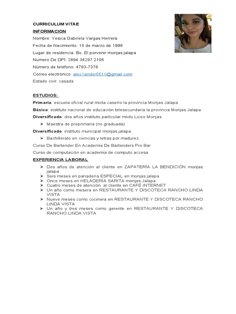 CV Gaby | PDF