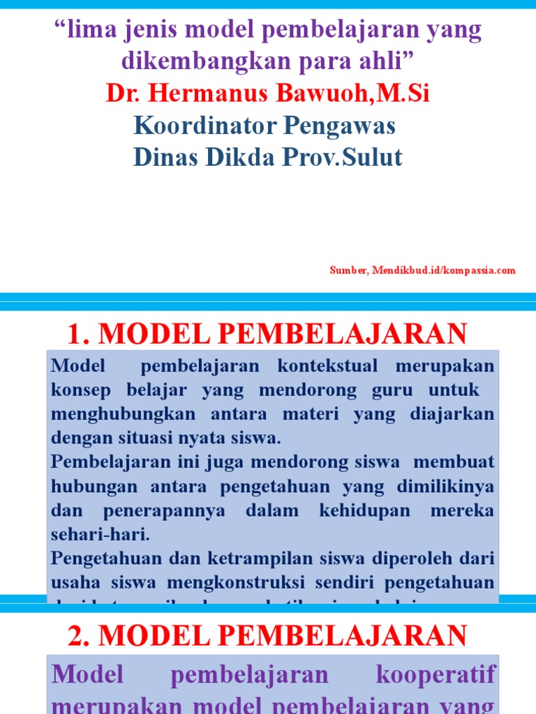 4.PPt 5 Jenis Model Pembelajaran | PDF
