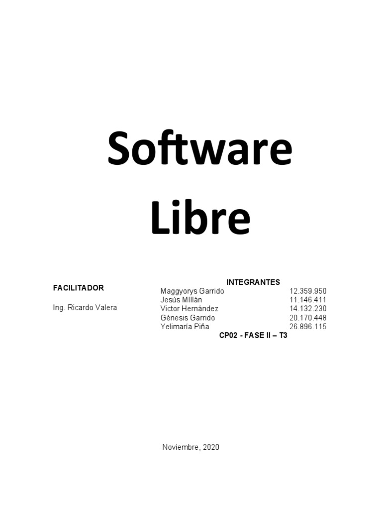 Software Libre | PDF | Software libre | Software