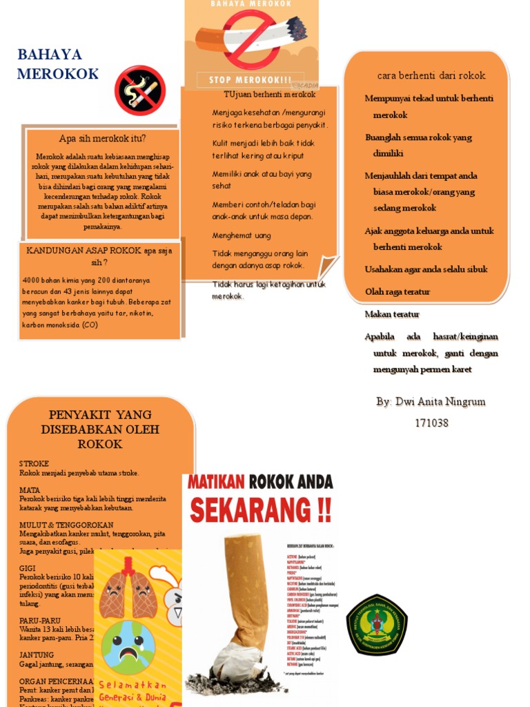 Leaflet Bahaya Asap Rokok | PDF