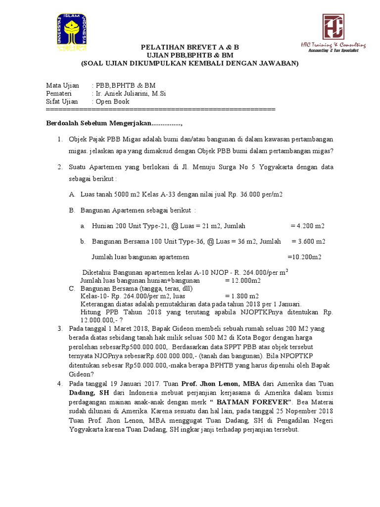 Ujian PBB BPHTB & BM | PDF