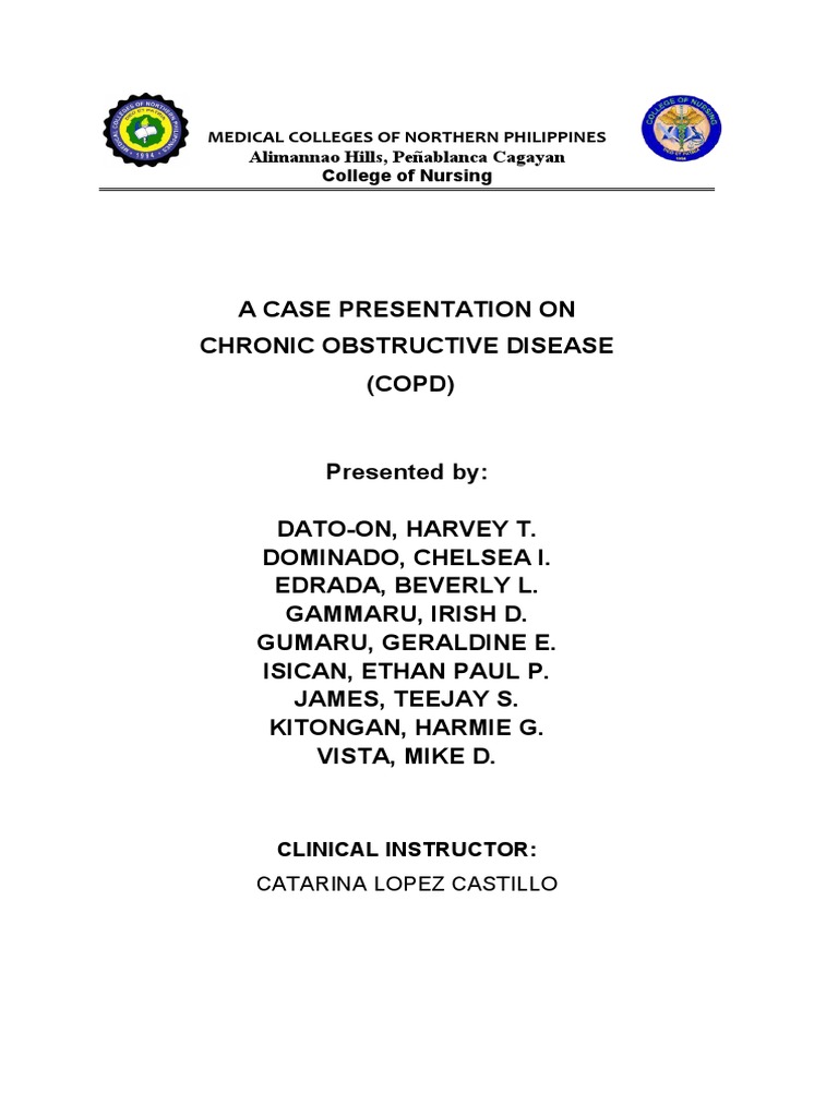 COPD Case Presentation | PDF | Chronic Obstructive Pulmonary Disease | Lung