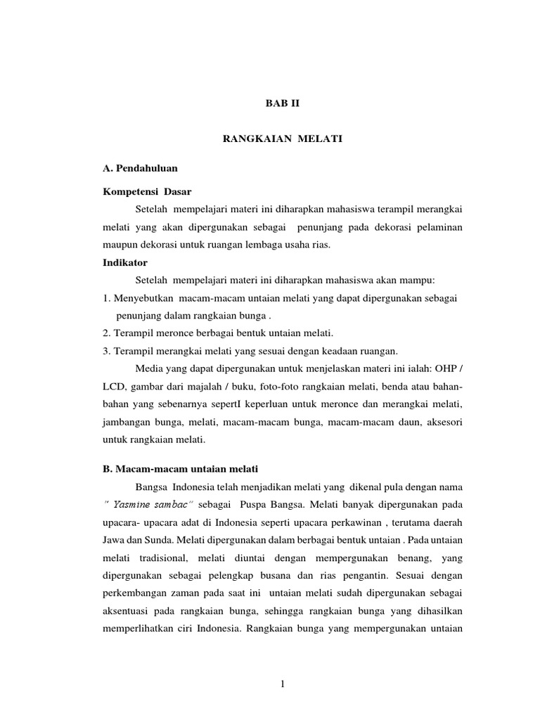 Bab Ii Ronce Melati | PDF | Griya & Taman | Seni