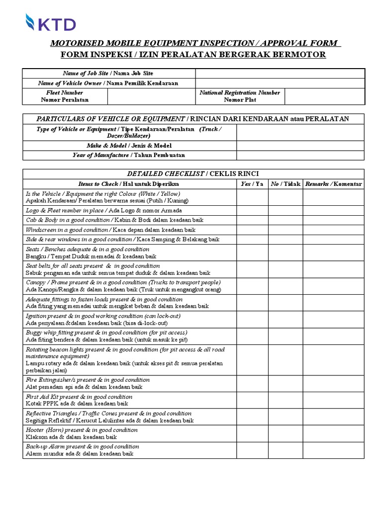 Form Commissioning Umum New | PDF