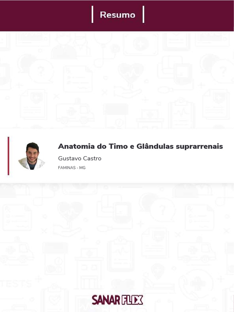 SANAR - Anatomia Do Timo e Das Suprarrenais | PDF | Timo | Rim