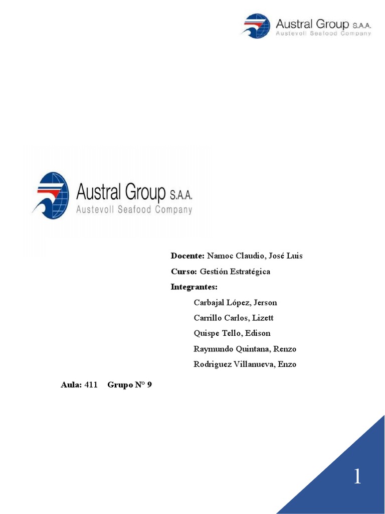 Austral Group S.A.A | PDF | Empresas | Calidad (comercial)