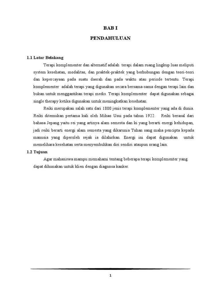 Terapi Komplementer | PDF